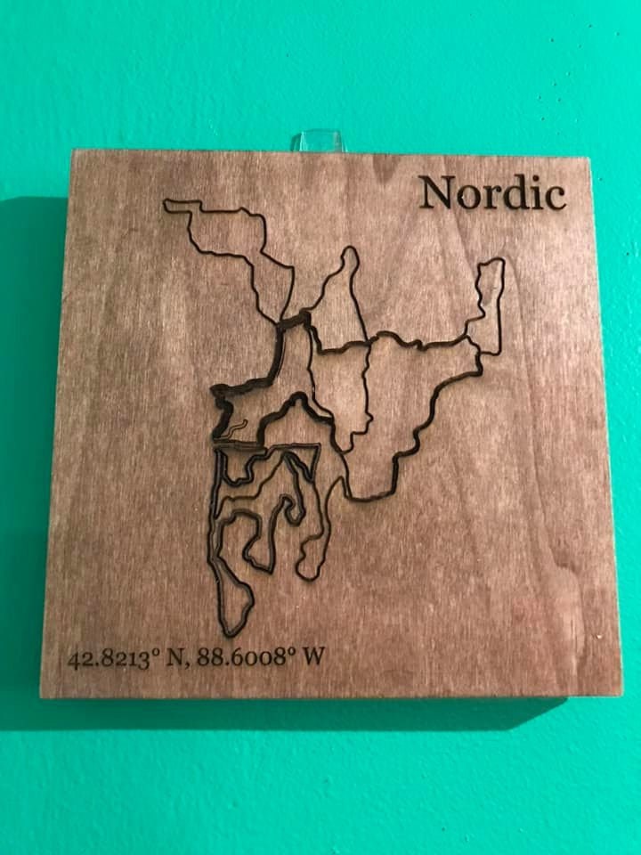 Nordic Trail Map Sign: Wisconsin Ski Trail System, Laser Engraved - Etsy