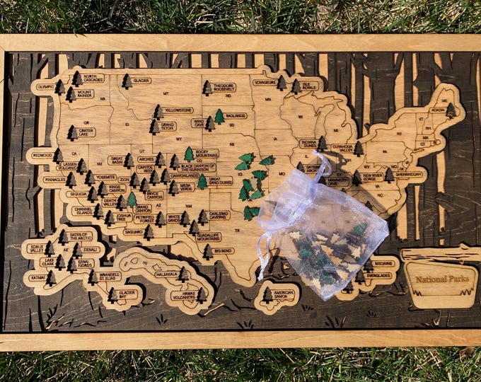 NPS Map Holder -box - Etsy