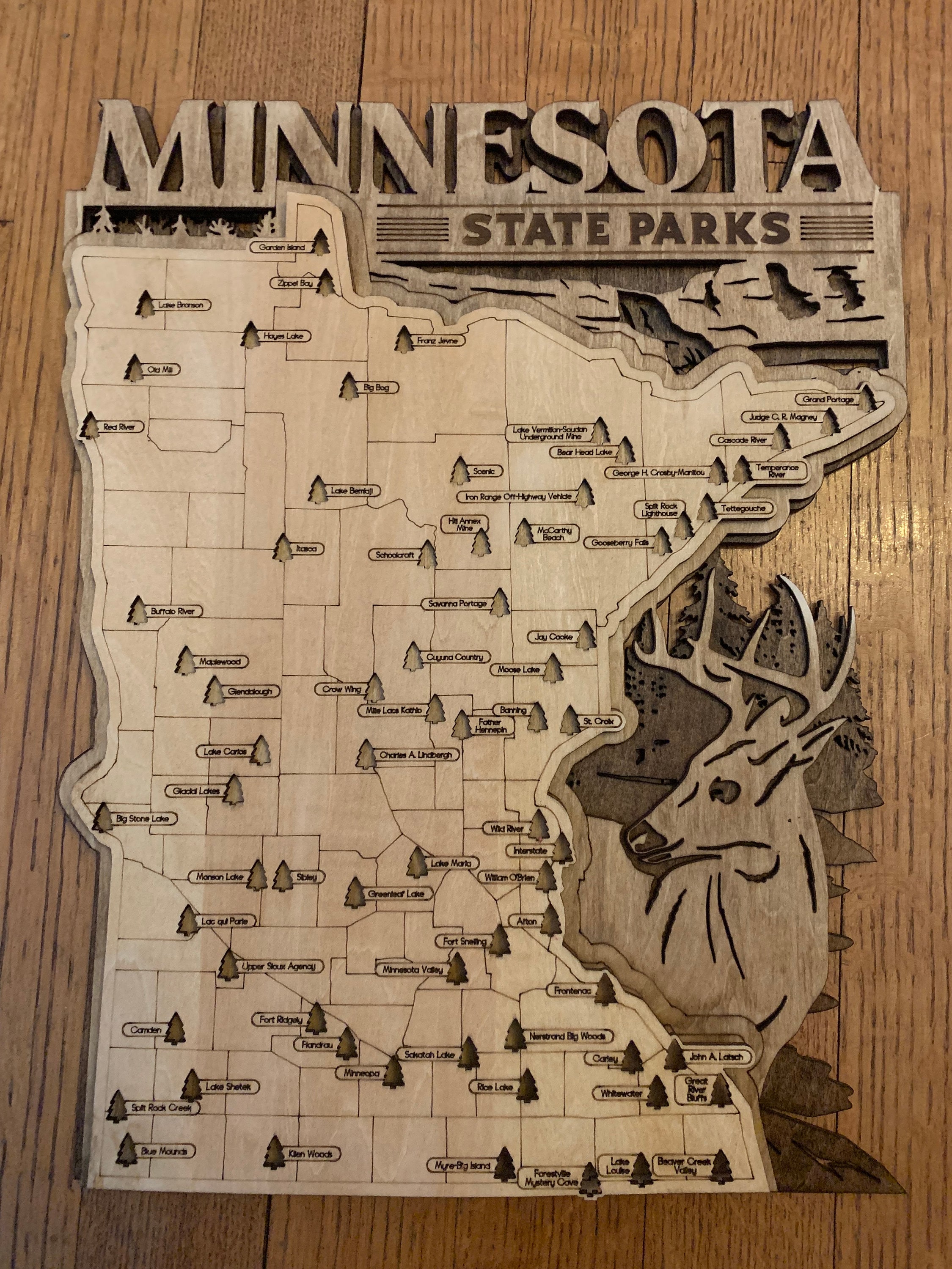 Minnesota State Parks Tracker Map: Wood Camping Checklist - Etsy