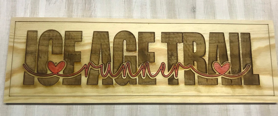 Ice Age Trail Runner Rustic Sign Gift for Runners Ice Age | Etsy