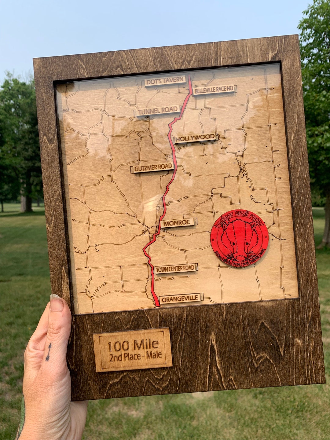 Ten Junk Miles - Badger Trail Races Souvenir Plaque - Customizable. 100 ...