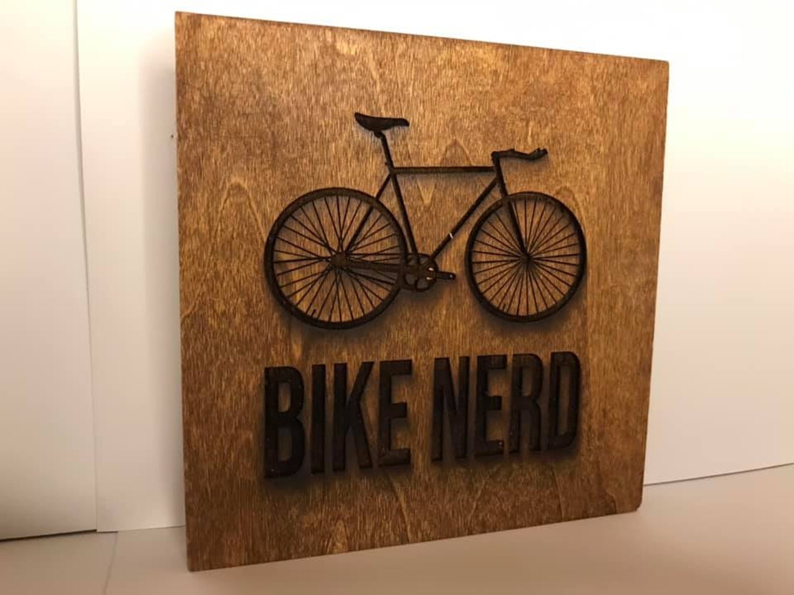 Bike Nerd, Cyclist Sign for Bikers, Rustic Bicycle Sign, Hipster Cycle ...