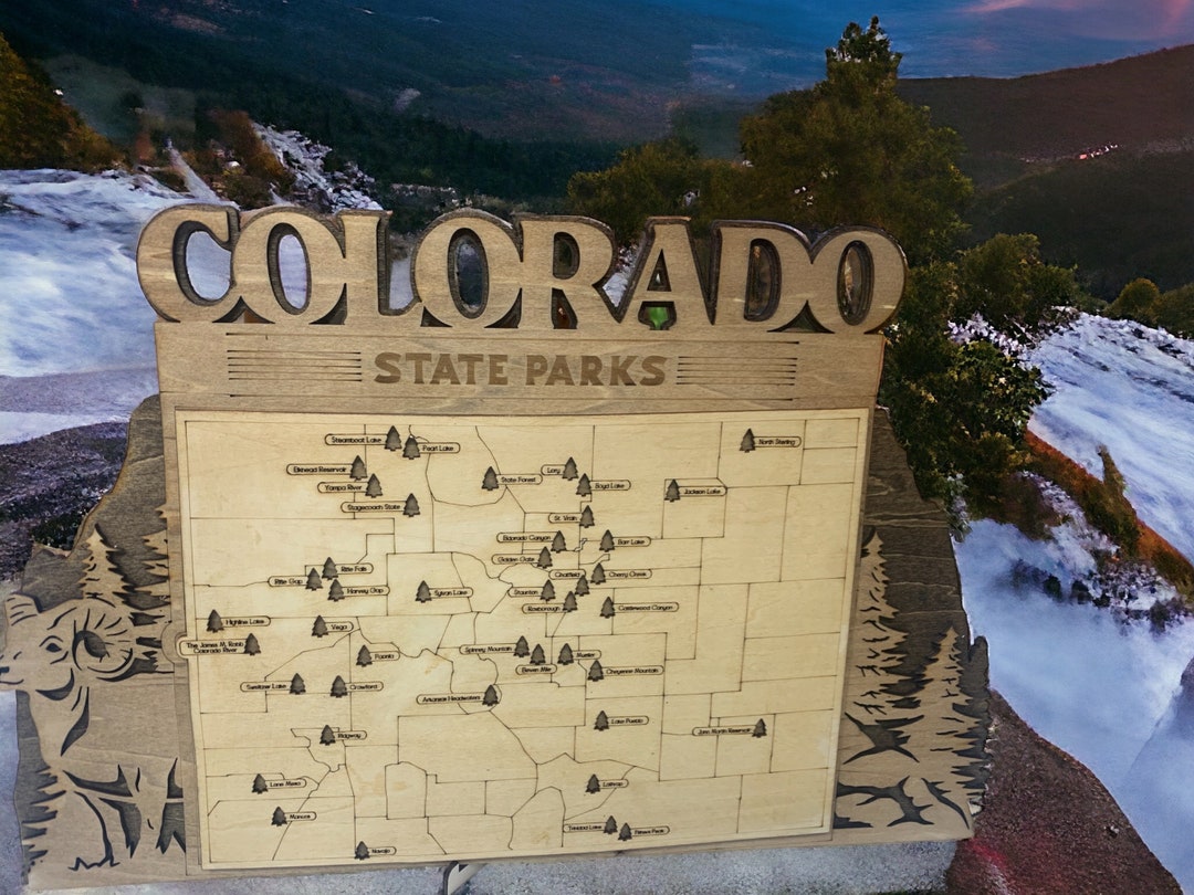 Colorado State Parks Tracker Map: Bucket List Camper Decor - Etsy