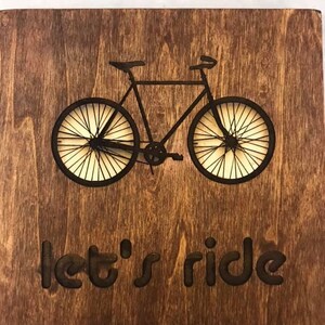 Let's Ride, Bicycle Art, Bicycle Wall Art, Bike Wall Decor, Bicycle ...