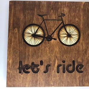 Let's Ride, Bicycle Art, Bicycle Wall Art, Bike Wall Decor, Bicycle ...