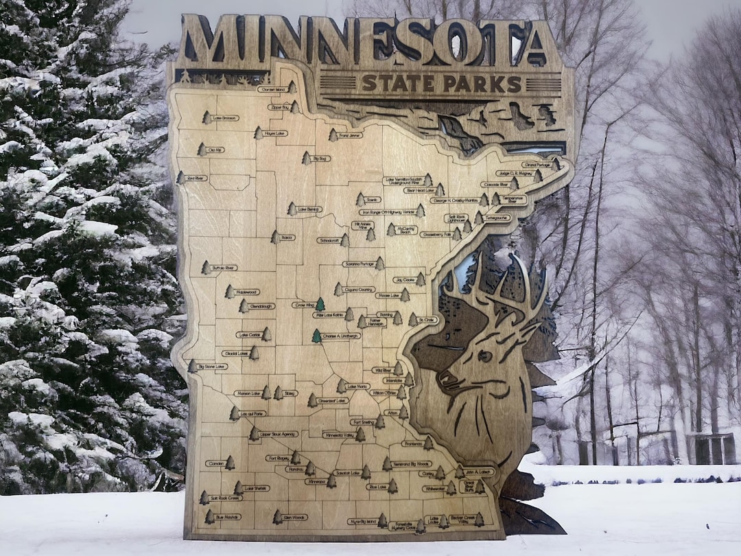 Minnesota State Parks Tracker Map: Wood Camping Checklist - Etsy