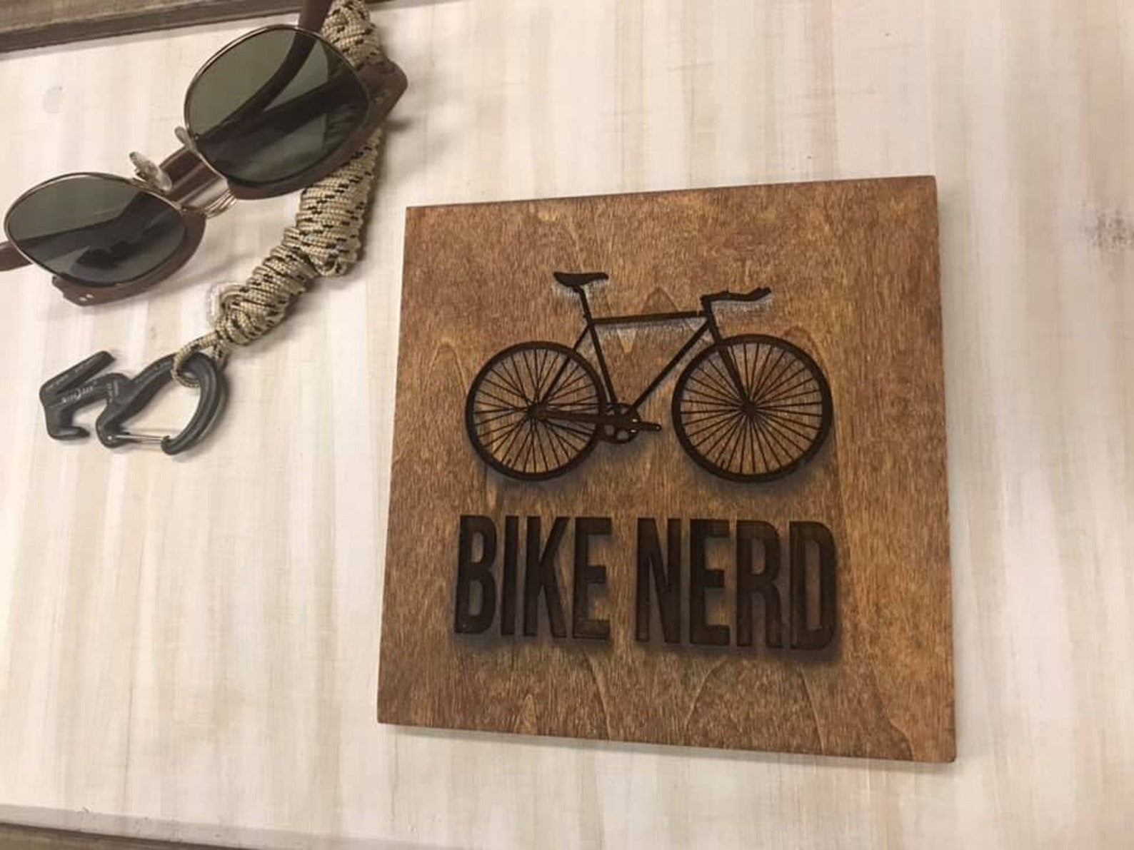 Bike Nerd, Cyclist Sign for Bikers, Rustic Bicycle Sign, Hipster Cycle ...