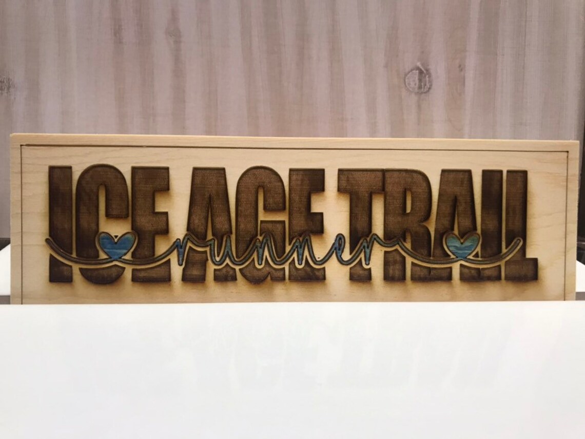 Ice Age Trail Runner Rustic Sign Gift for Runners Ice Age | Etsy