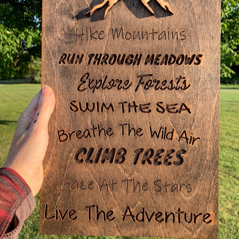Adventure Wood Sign - Etsy