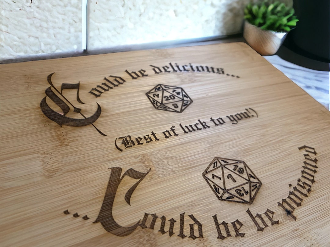 Personalized Funny DND Bamboo Snack Board: Game Night Gift - Etsy