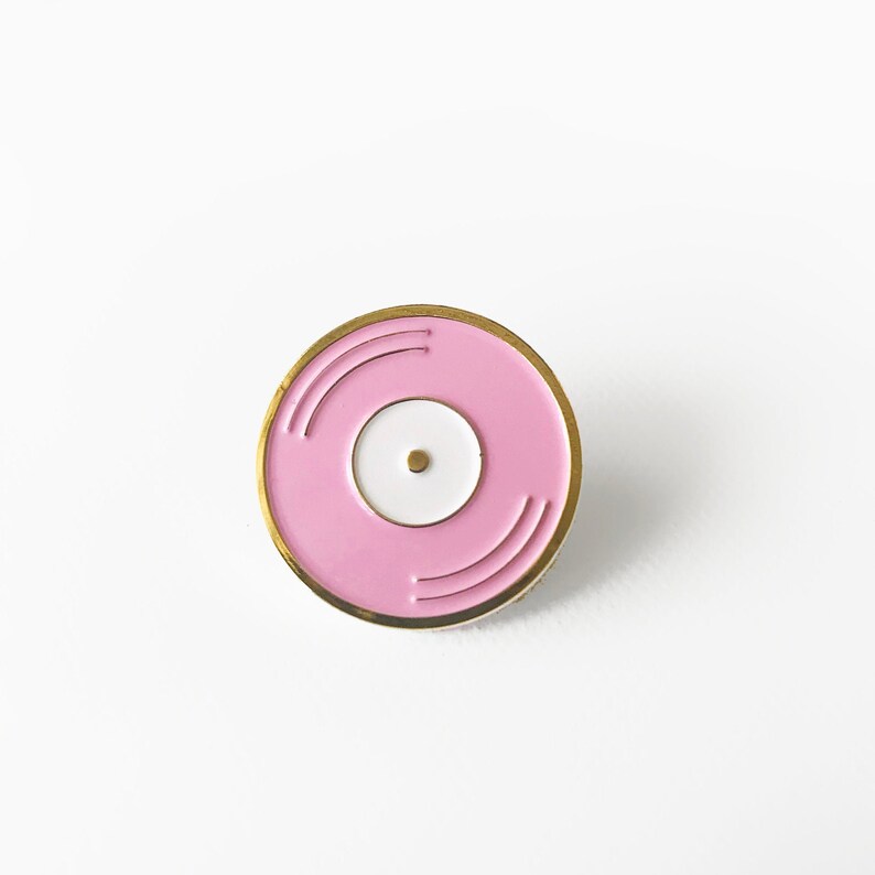Pink Vinyl Enamel Pin | Etsy