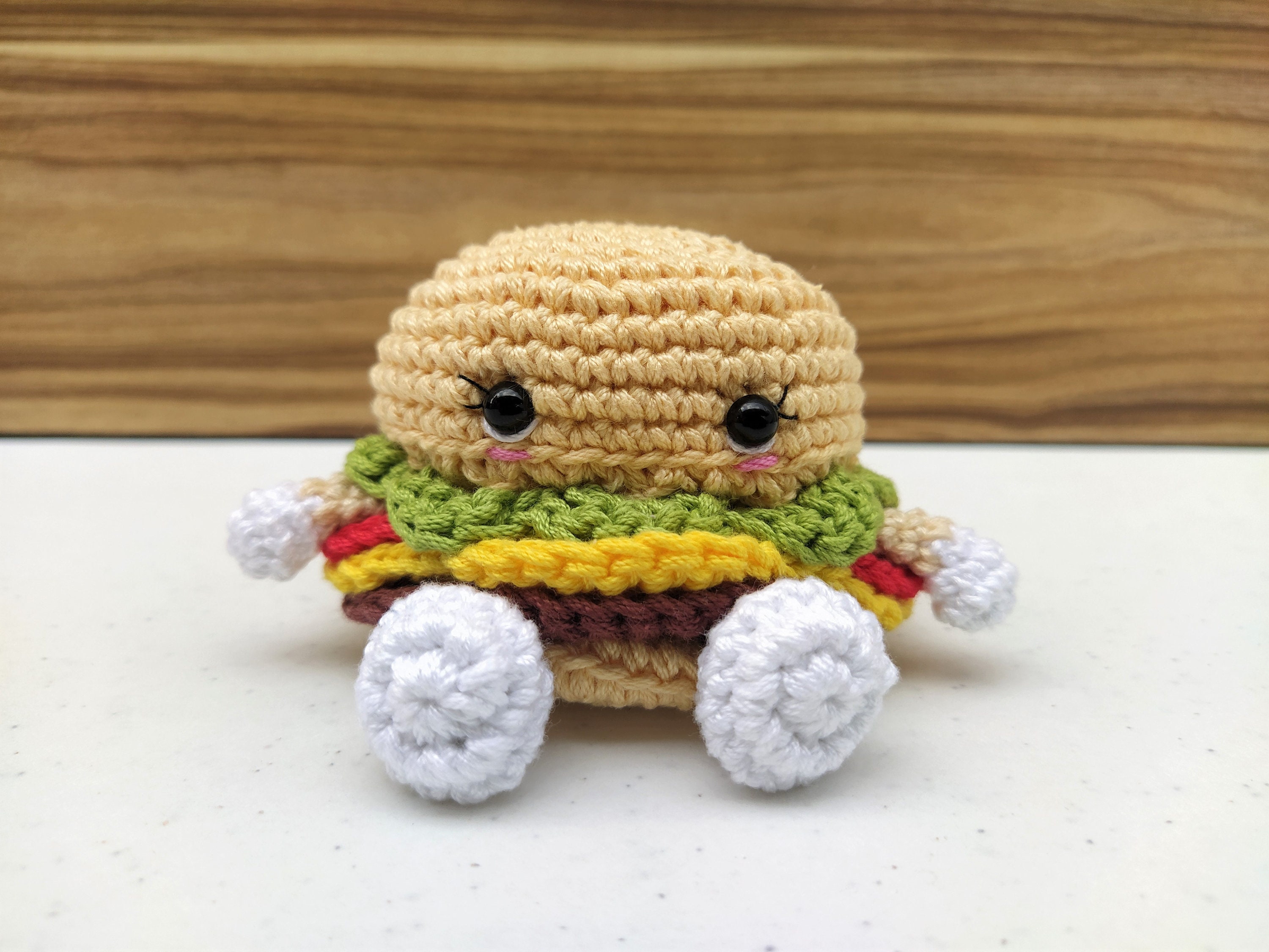 Burger Amigurumi Crochet Pattern, Hamburger Amigurumi Doll Pattern ...