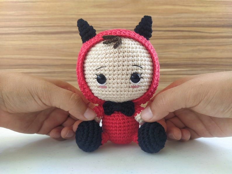 Baby in Devil Costume Crochet Pattern PDF: Halloween Amigurumi Tutorial - English & Spanish ...