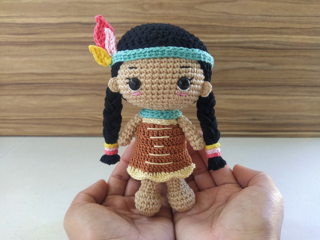 Apache Princess Amigurumi Doll Crochet Pattern, Pocahontas Princess ...
