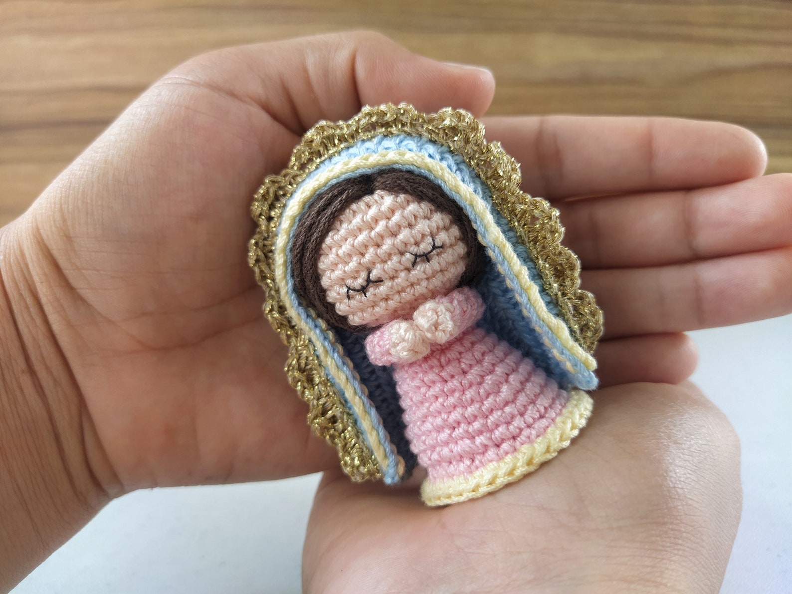 Virgin Mary Amigurumi Crochet Pattern PDF, Virgin of Guadalupe Doll ...
