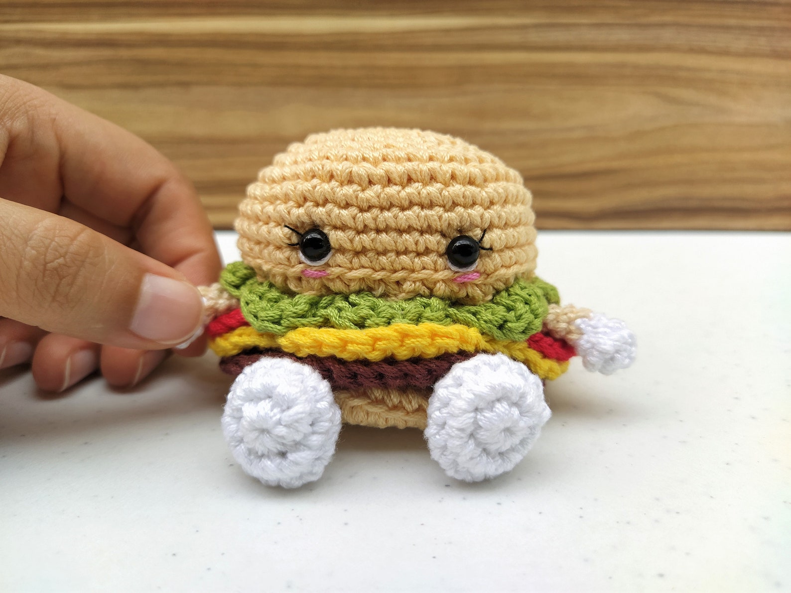 Burger Amigurumi Crochet Pattern, Hamburger Amigurumi Doll Pattern ...