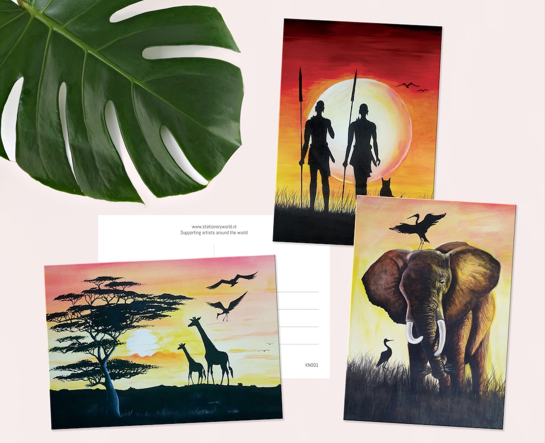 African Art Postcard Set - Etsy