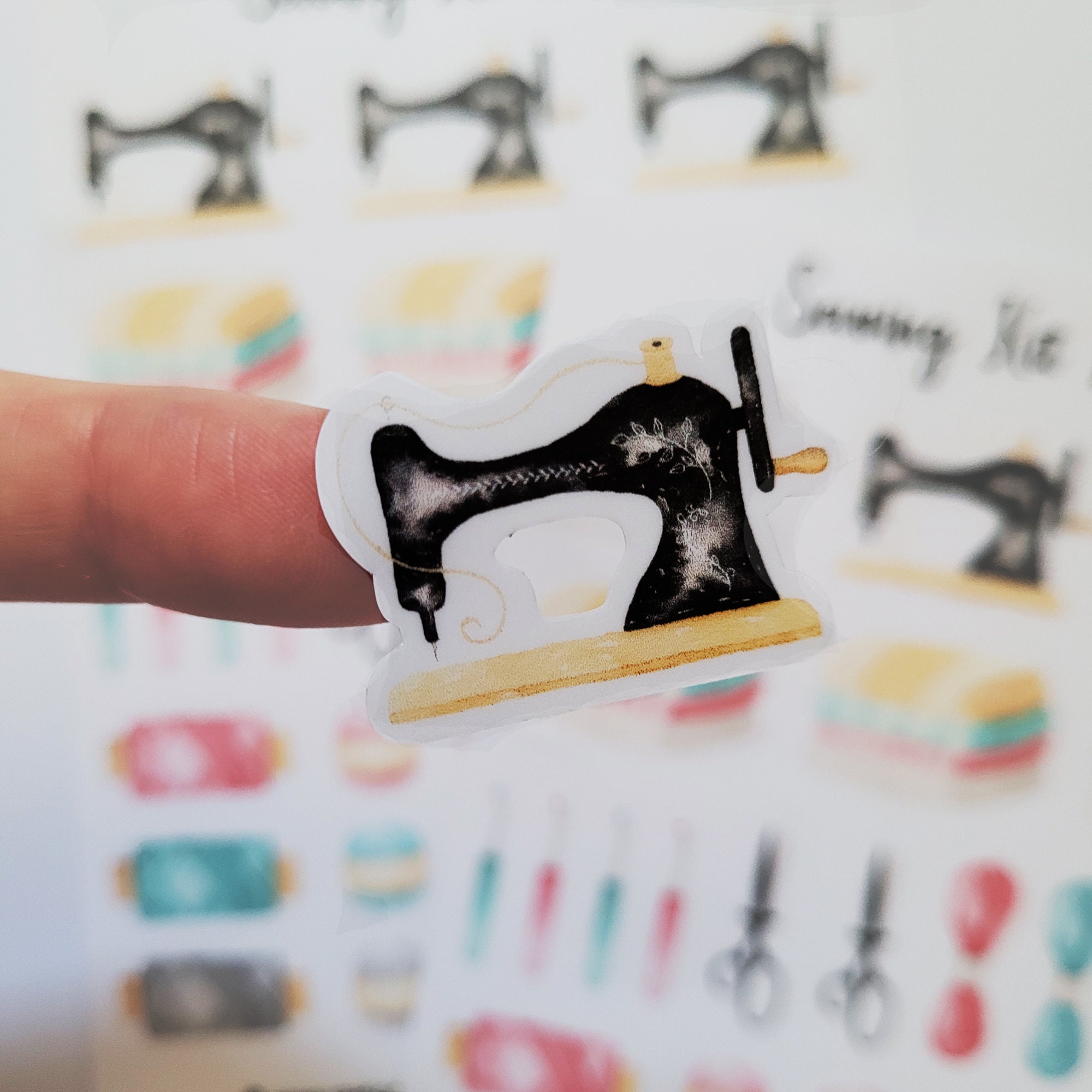 Sewing Set Sticker Sheet - Etsy