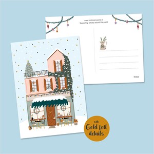Winter Wonderland Postcards With Gold Foil Details - Etsy