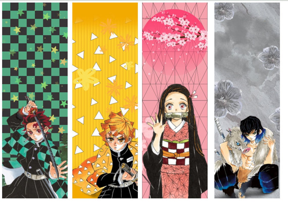 Anime Bookmarks Set, Cartoon Character Bookmark, Otaku Gift, Manga ...