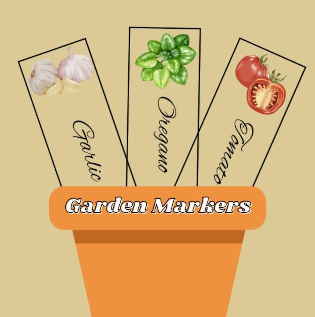 26 Garden Markers | Starting Seedlings | Garden Stakes | Print Out ...