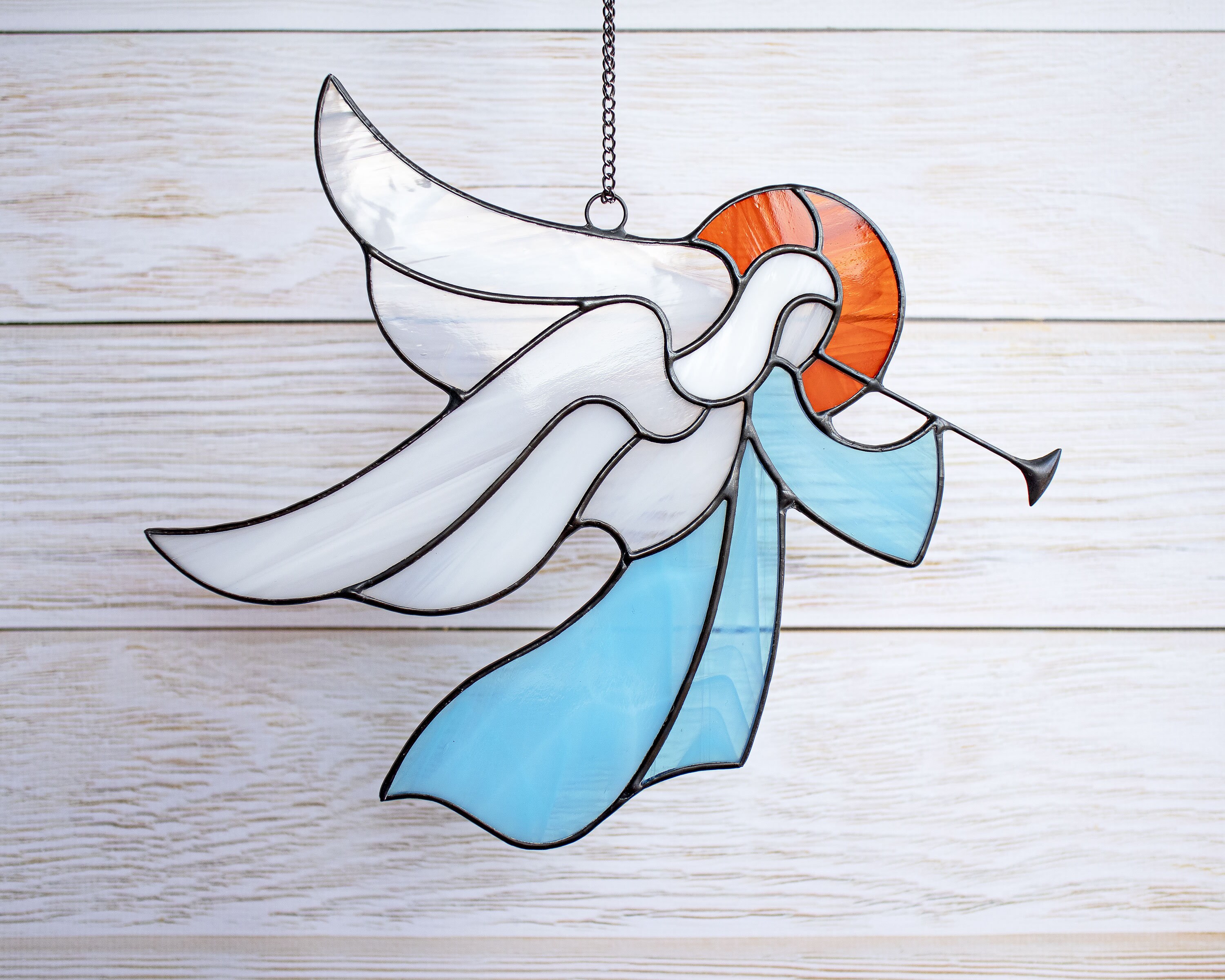 Simple Stained Glass Angel