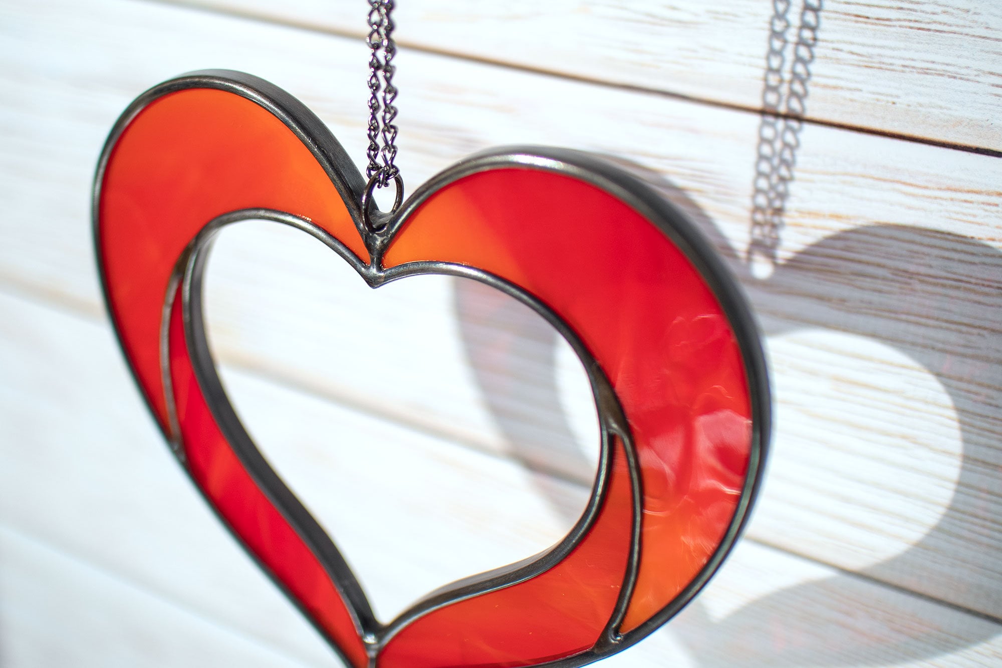 Stained Glass Heart Suncatcher. Valentine's Gift. Red - Etsy
