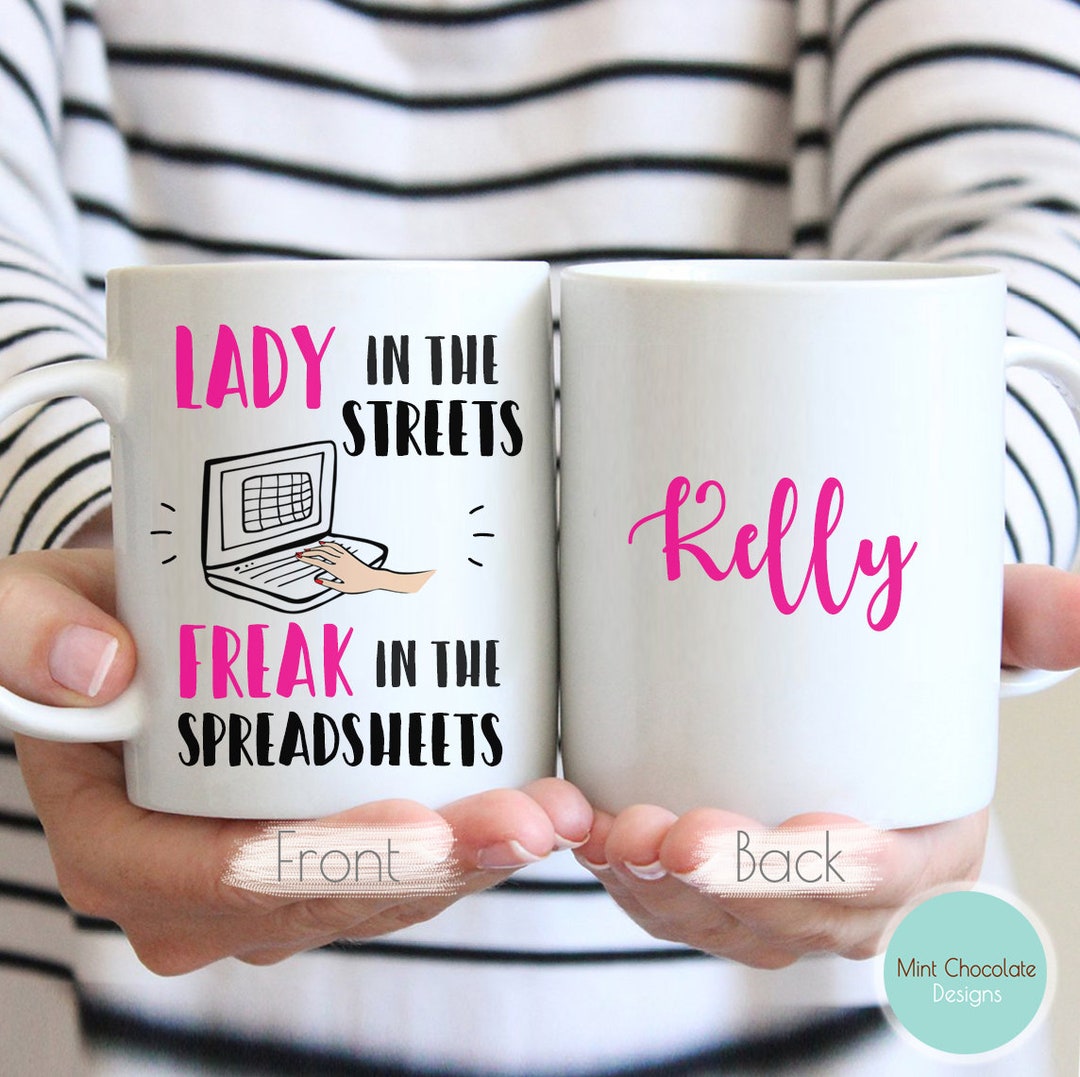 Lady in the Street Freak in the Spreadsheets 2 Funny - Etsy