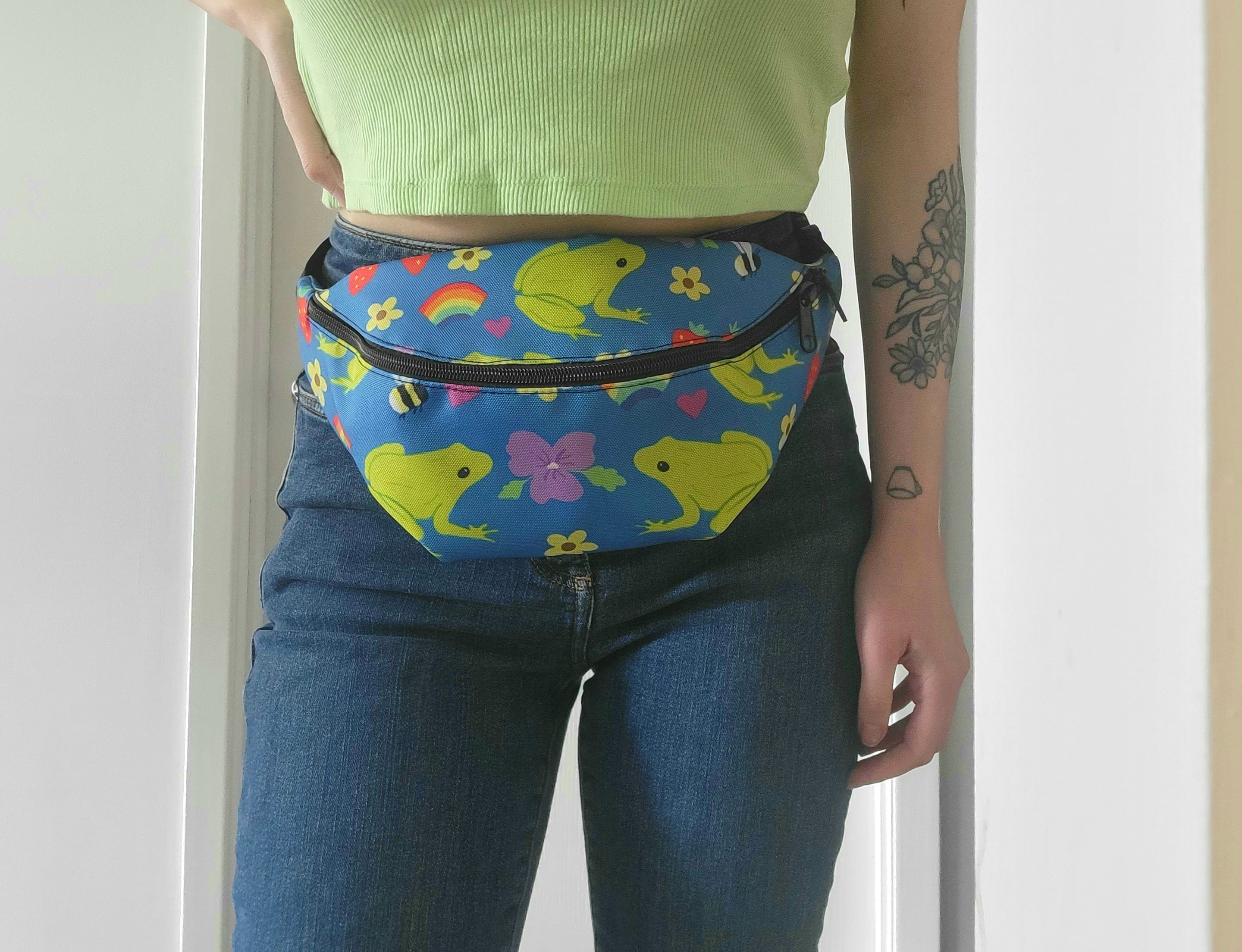 Frog Rainbow Print Fanny Pack Frog Fanny Pack Nature Fanny | Etsy