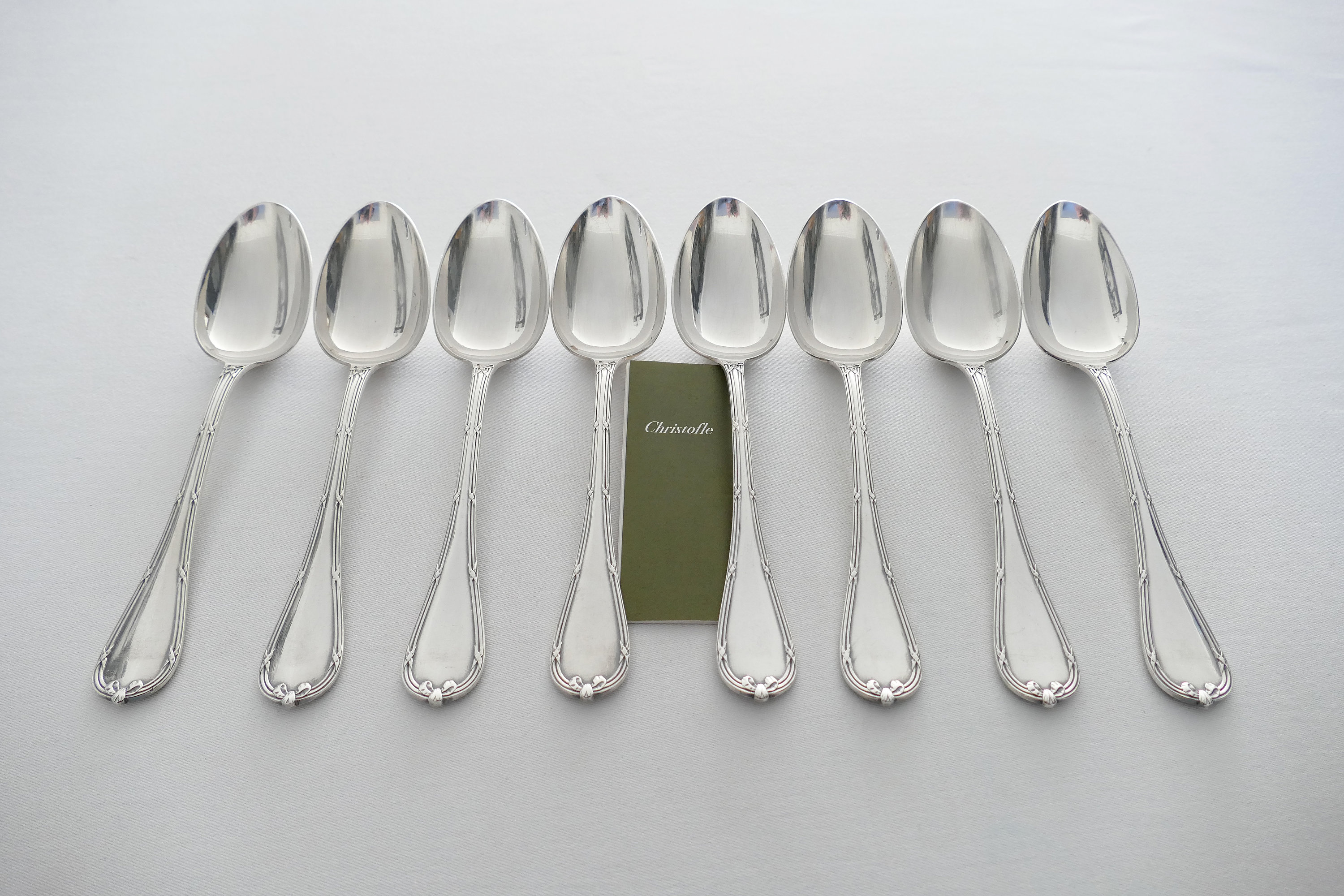 Christofle Rubans A Set of 8 Silver-plated Dinner Spoons France, 1907 ...