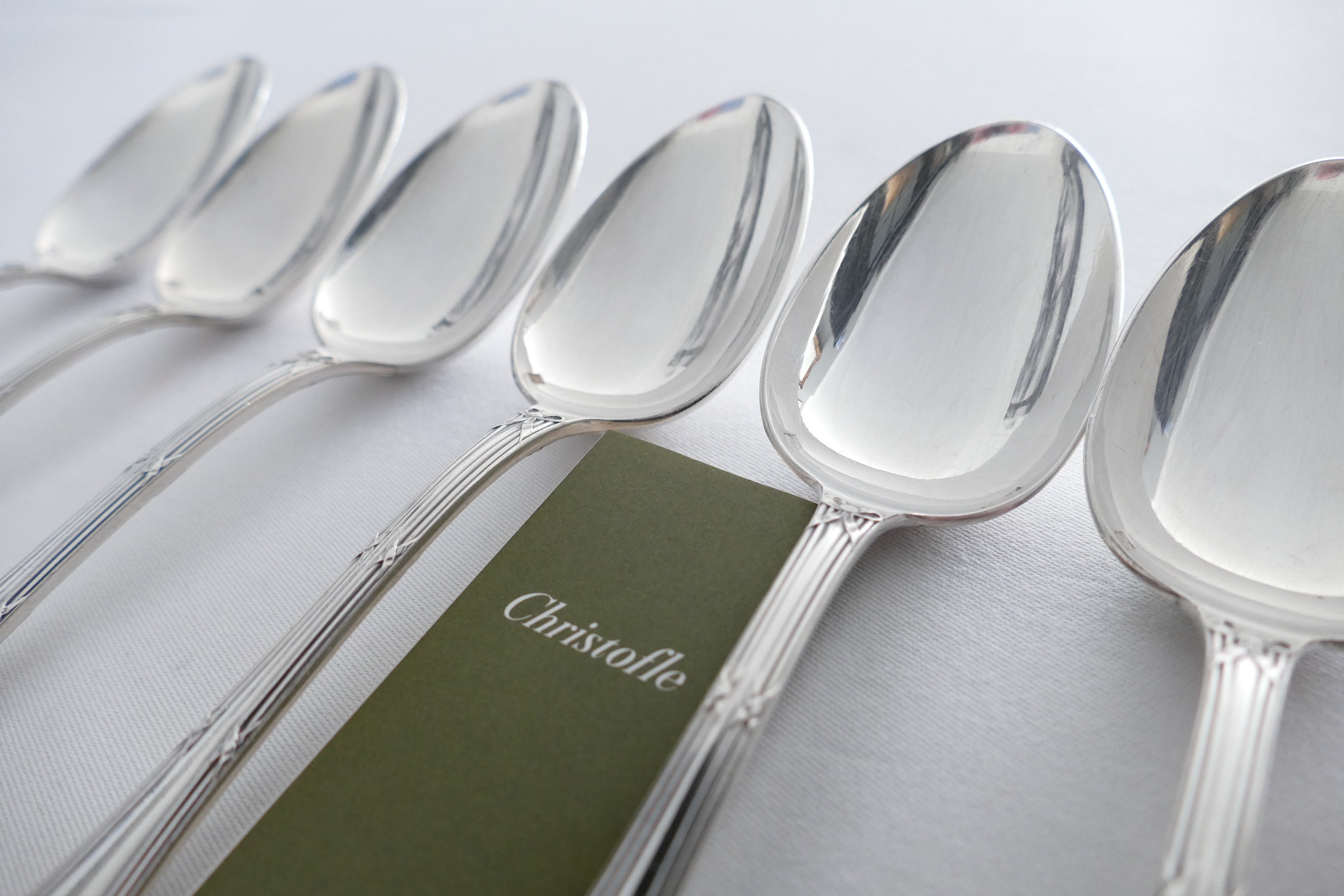 Christofle Rubans A Set of 8 Silver-plated Dinner Spoons France, 1907 ...