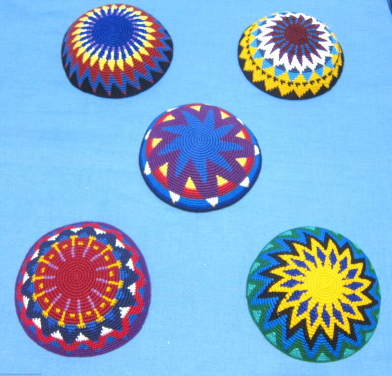 Mayan Guatemalan 6 Crocheted Fair Trade Kippah Fair Trade - Etsy