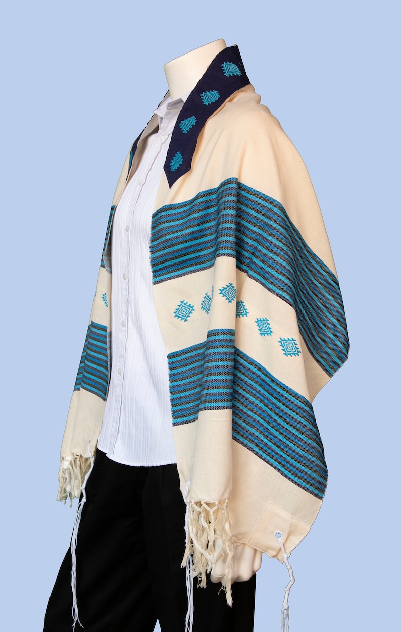 Guatemalan Mayan Blue Striped Tallit Jewish Prayer Shawl - Etsy