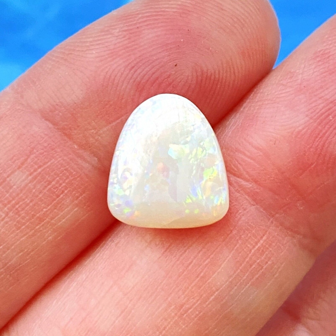 Flashy Colorful Australian Opal Shield 12x11x4 Mm Cabochon Gemstone for ...