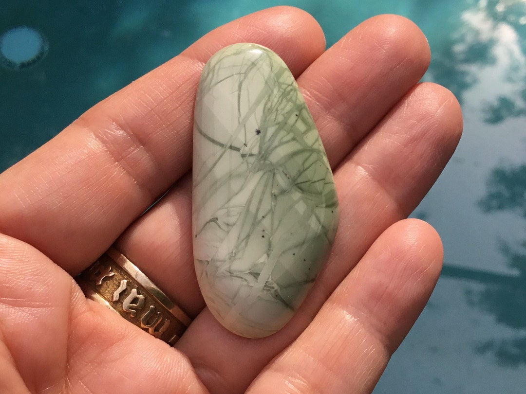 Mexican Green Imperial Jasper Freeform Cabochon Gemstone for Jewelry ...
