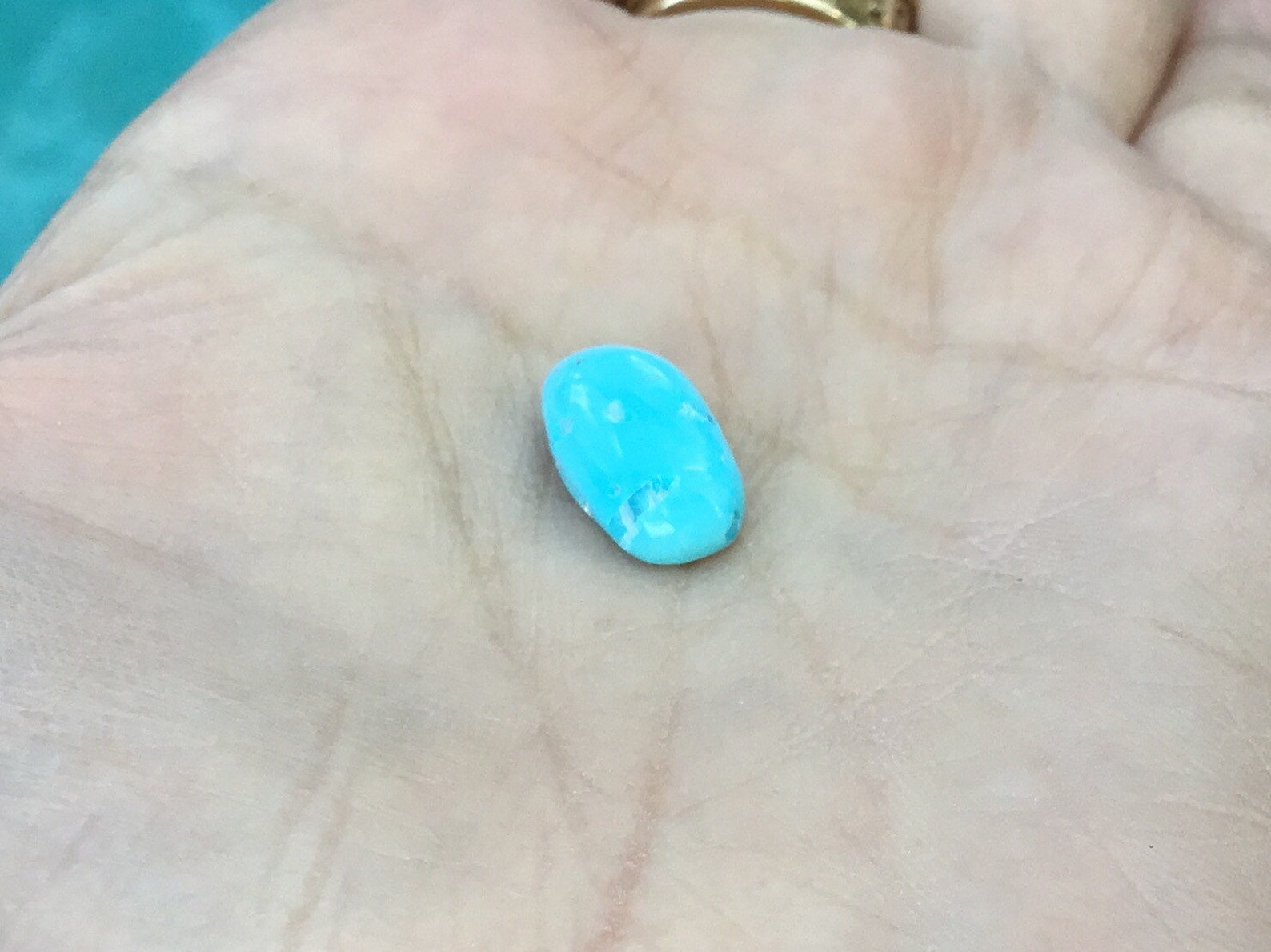 Natural Lt Blue Crystal Turquoise Flat-back Pill Shape Stone - Etsy
