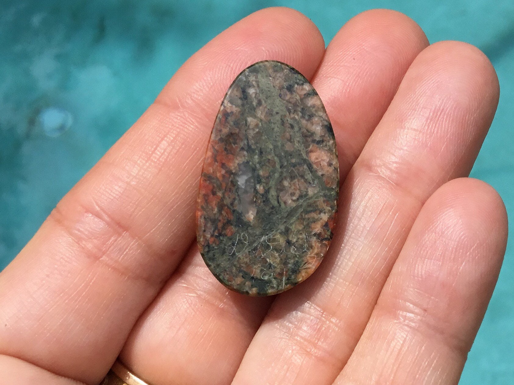 Virginia Unakite Jasper Granite 31x18 MM Cabochon Gemstone for Jewelry ...