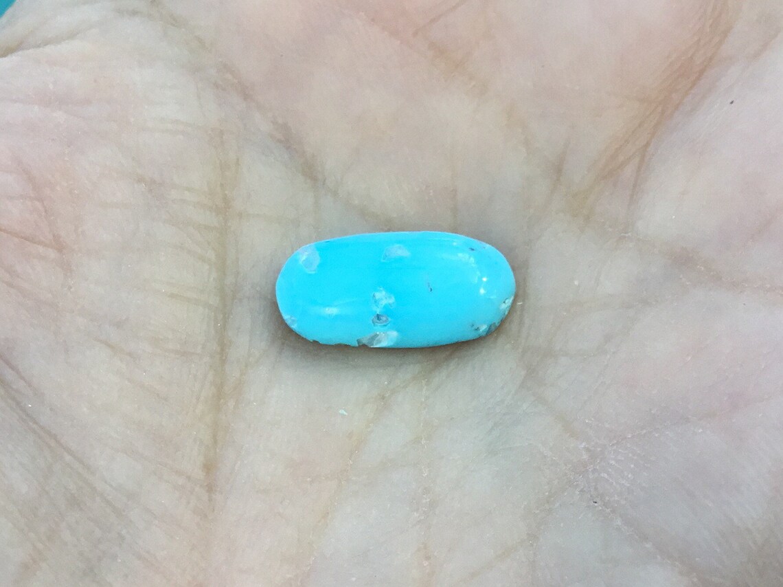 Natural Lt Blue Crystal Turquoise Flat-back Pill Shape Stone - Etsy