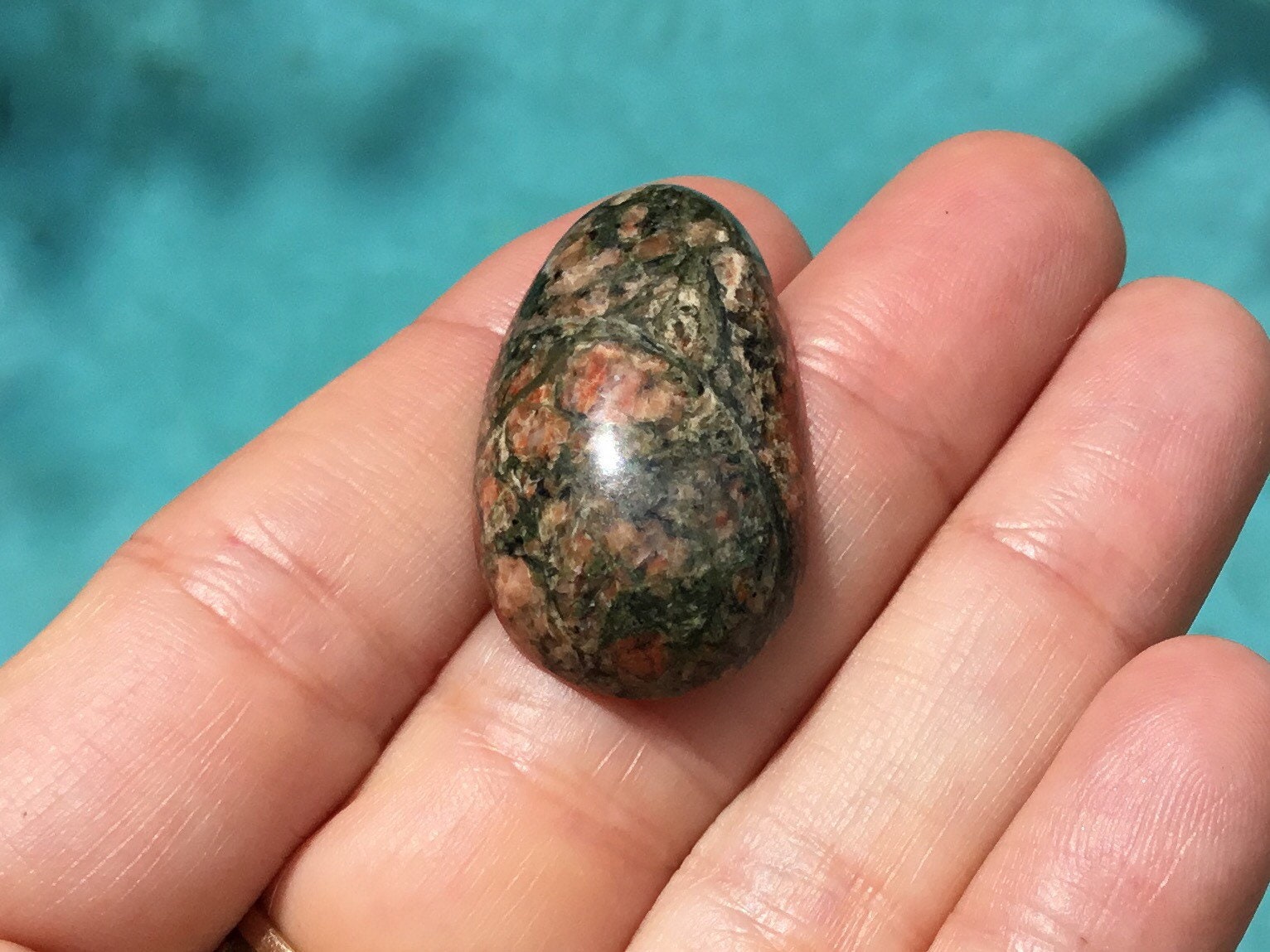 Virginia Unakite Jasper Granite 31x18 MM Cabochon Gemstone for | Etsy