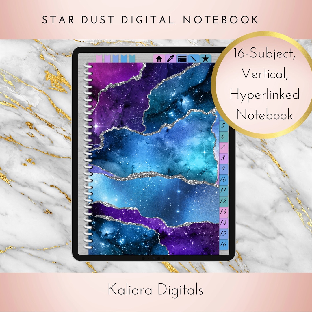 16 Subject "star Dust" Digital Notebook | PDF | Hyperlinked | Goodnotes ...