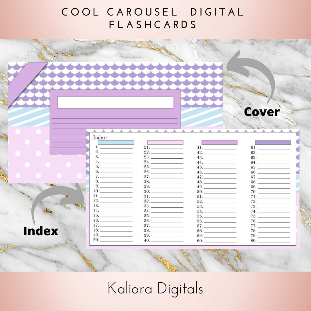 Cool Carousel Digital Flashcards | Index Cards | Student Study ...