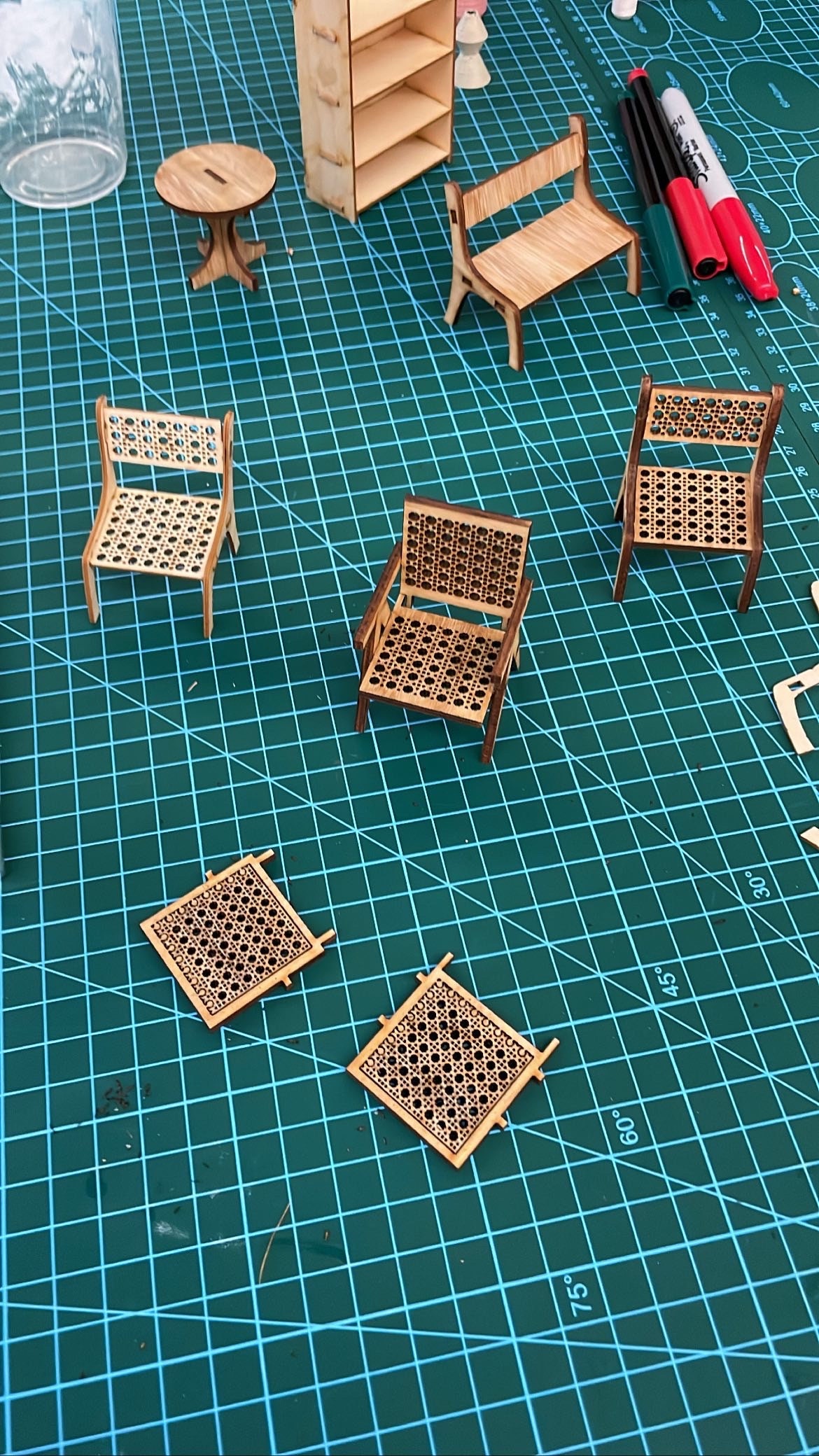 Rattan Miniature Chair Laser Cut Digital Vector File SVG PDF 1:24 Scale ...