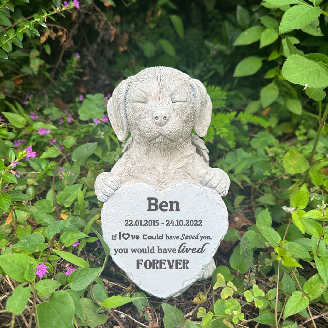 Personalized Dog Memorial Stone, Sympathy Gift, Paw Print Garden Marker ...