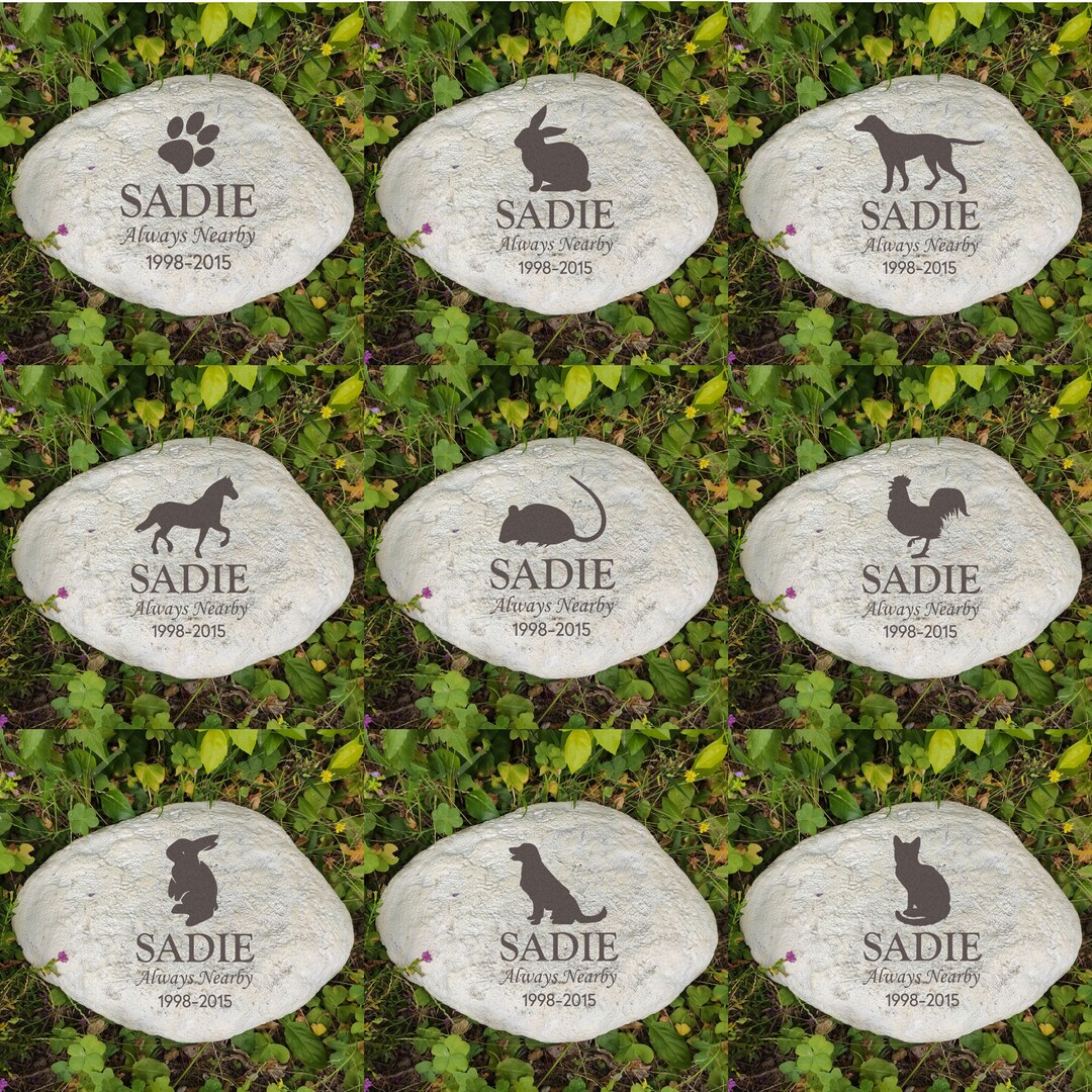 Pet Memorial Stone for Dog Cat Rabbit Animal, Pet Grave Marker, Pet ...