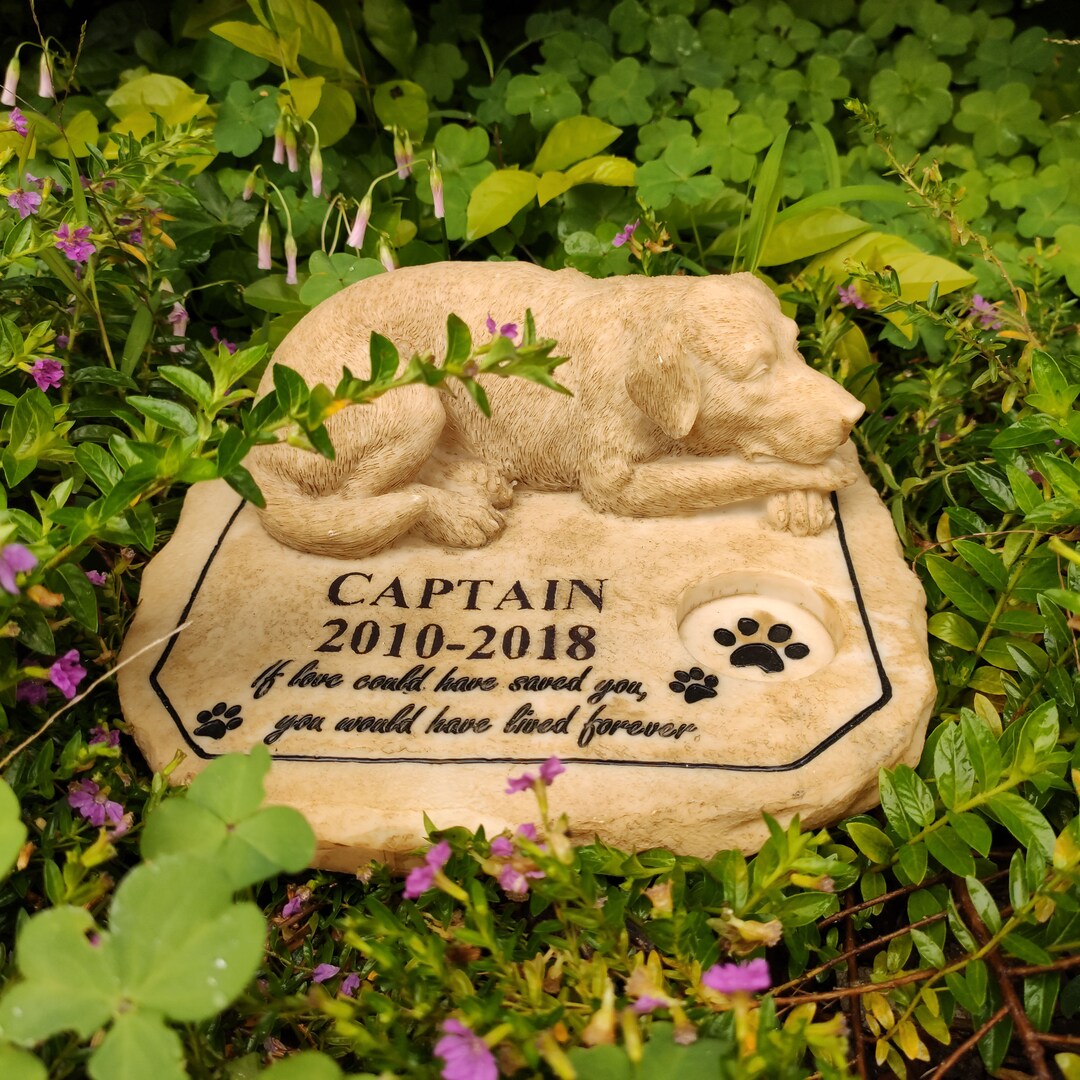 Personalized Pet Memorial Stone for Dog, Pet Stone Marker by Waterproof ...