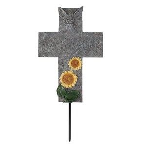 Personalized Pet Memorial Garden Stone, Angel Cross Tombstone (12.7 ...