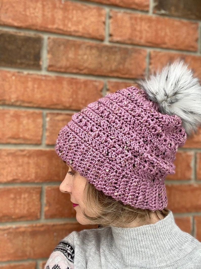Windy Walk Slouch, Crochet Pattern, Women's Hat, Winter Hat, Textured ...