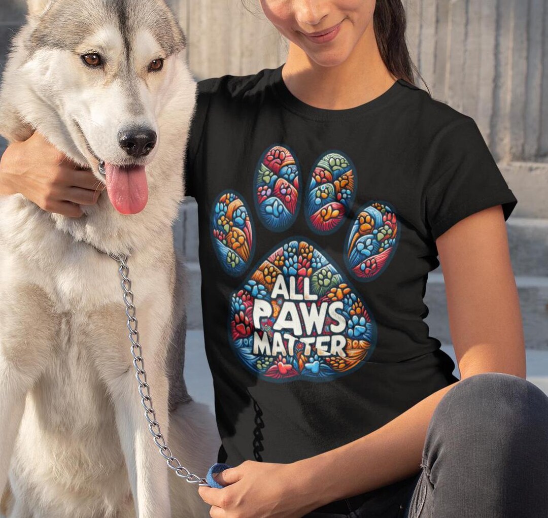 Animal Love Advocate Tee, Pet Paw Print Shirt, Unisex Animal Rights ...