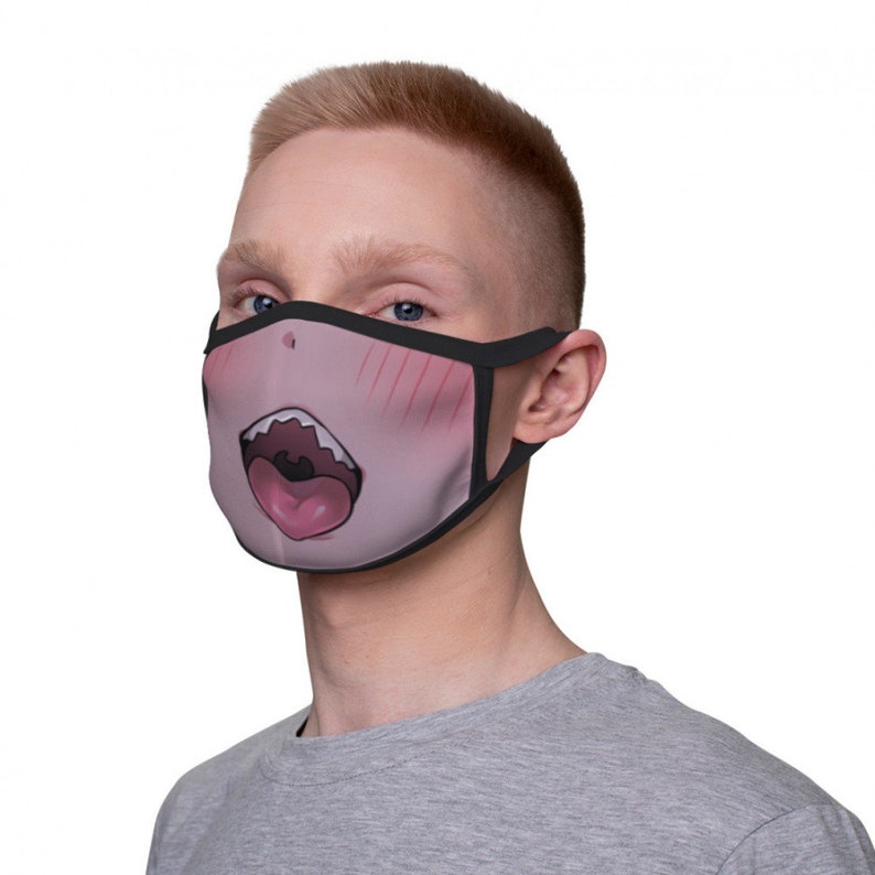 Anime Ahegao Face Mask Reusable Washable Cool Design Very Etsy