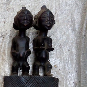 Hemba Tribe "married Couple" Comb Hair Art Handcarved Wood DRC Africa ...